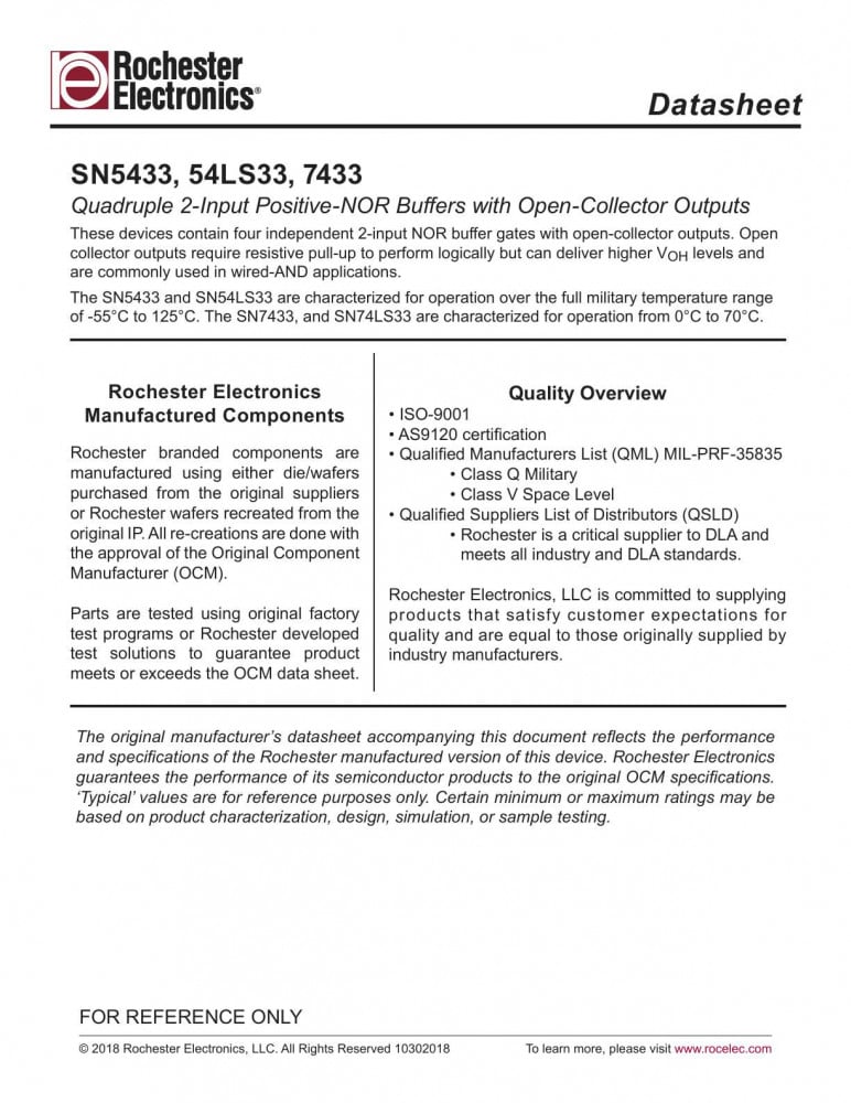 7433N technical document page 1