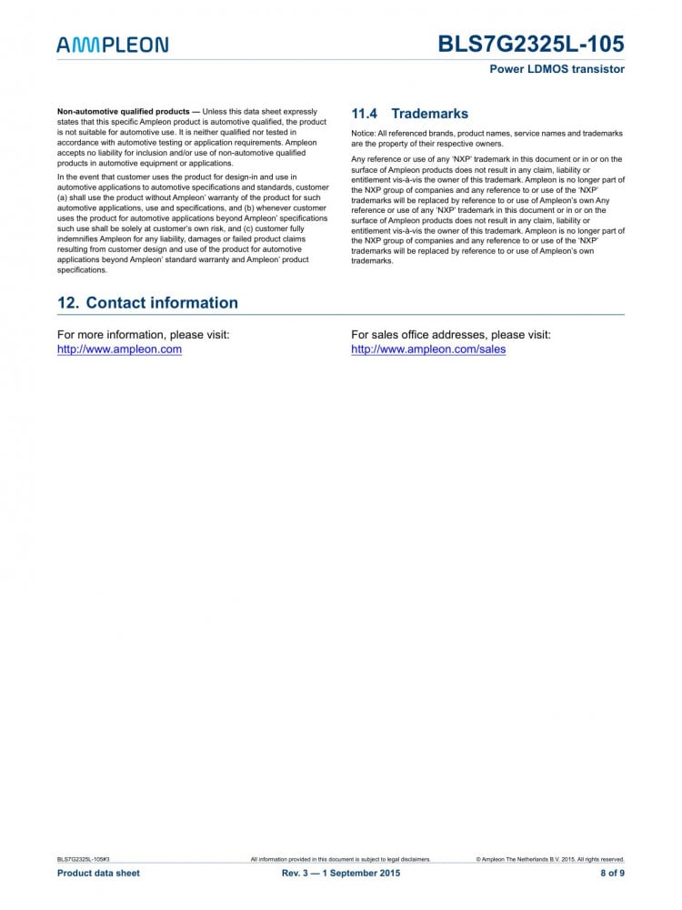 BLS7G2325L-105,112 datasheet page 8