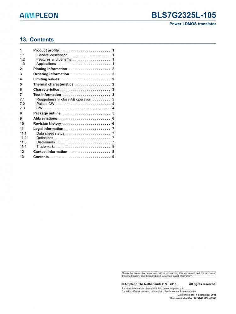 BLS7G2325L-105,112 datasheet page 9