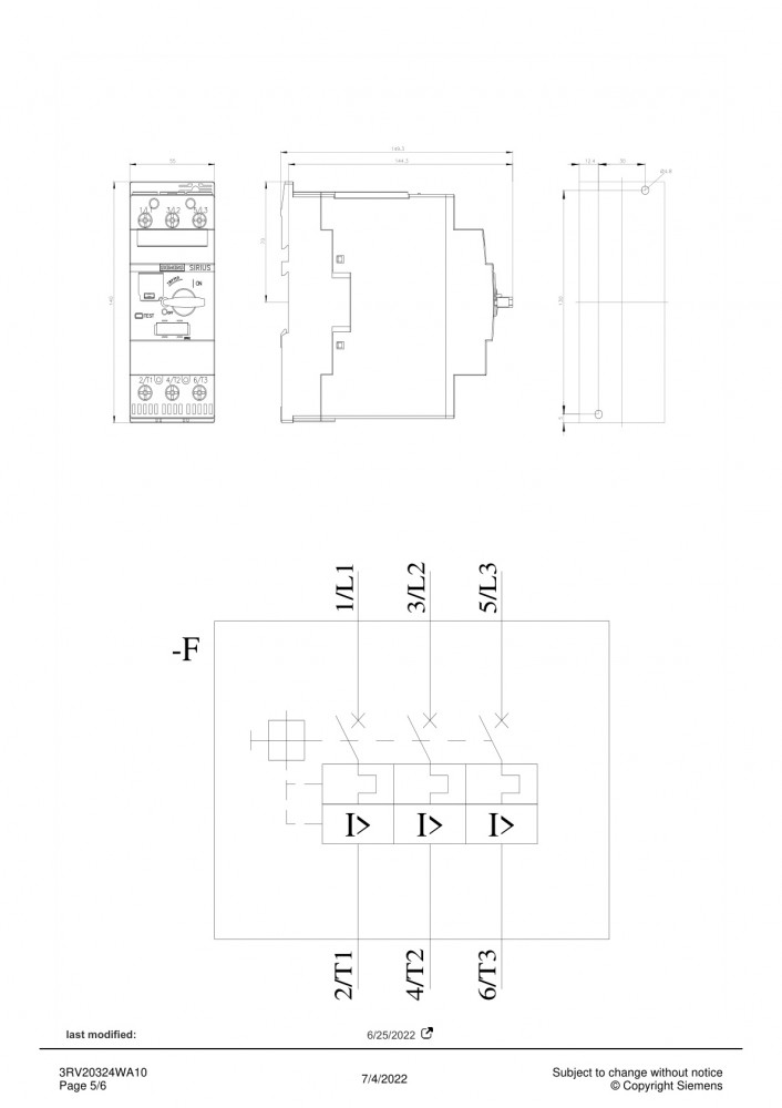 SIEMENS 3RV20324WA10 datasheet page 5