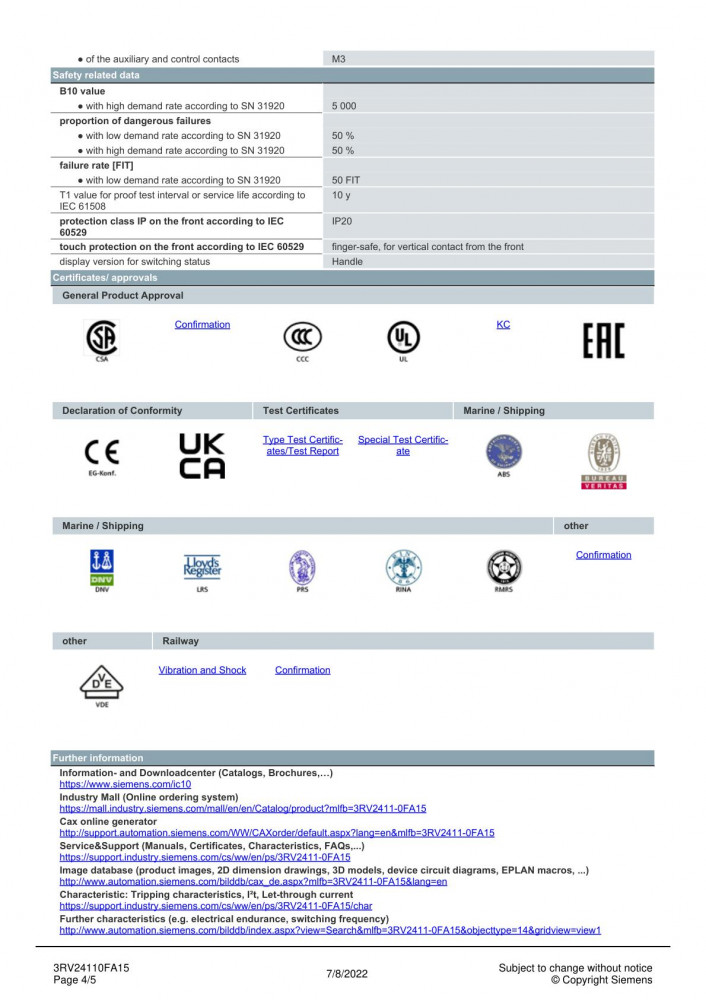 3RV24110FA15 datasheet page 4