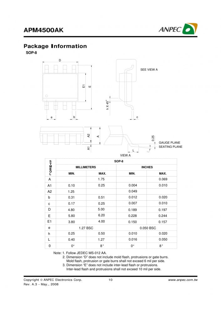 APM4500AKC-TRG datasheet page 10