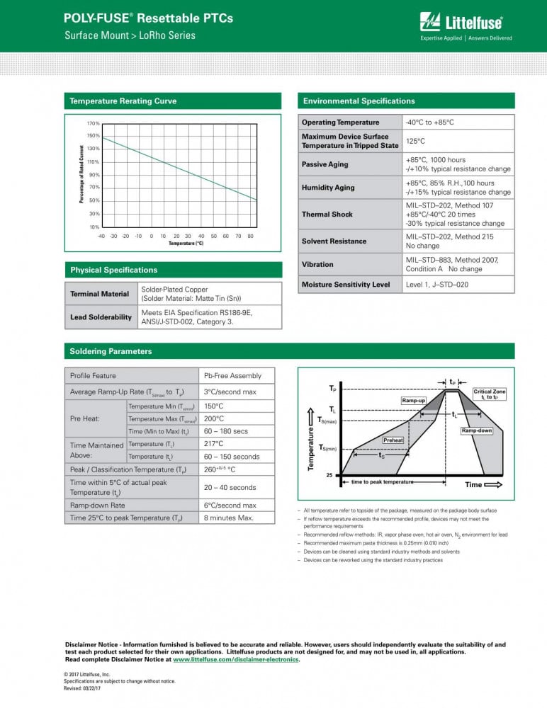 Littelfuse LoRho datasheet page 4