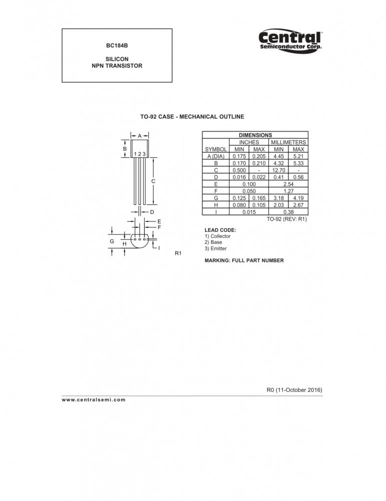 BC184B PBFREE datasheet page 2