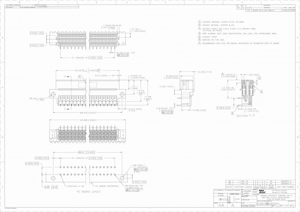 TE Connectivity 5650870-5 customer drawing preview