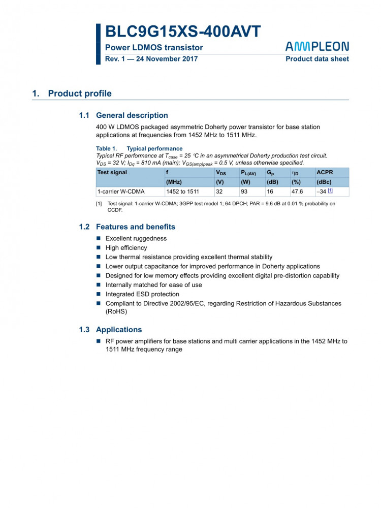 BLC9G15XS-400AVTZ datasheet page 1
