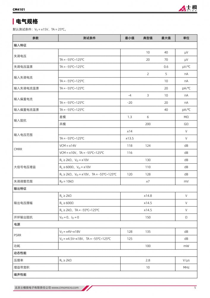 CM4101 datasheet page 5