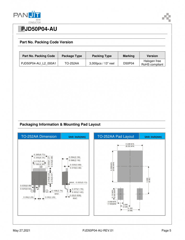 PJD50P04-AU datasheet page 5