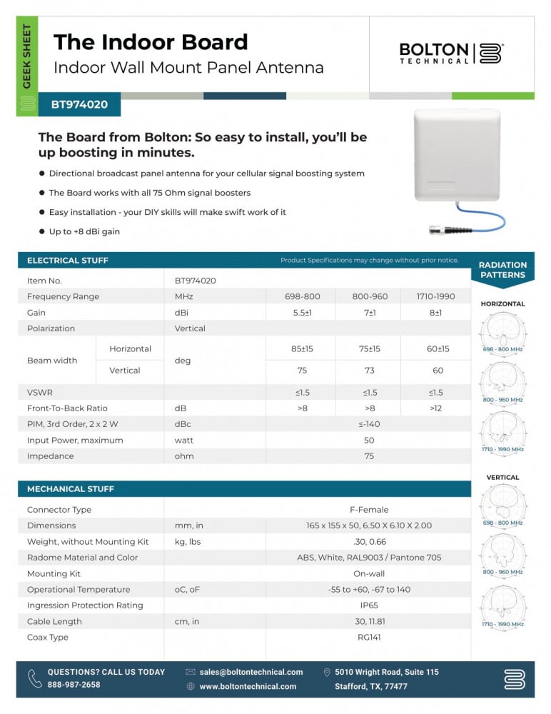 BT974020 technical document page 1