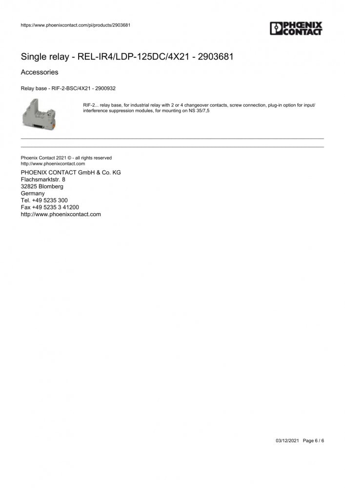 Phoenix Contact 2903681 technical document page 6
