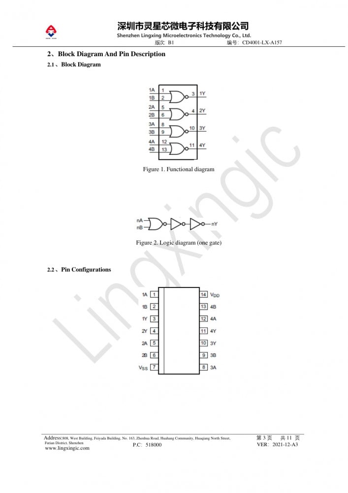 CD4001BM(LX) datasheet page 3