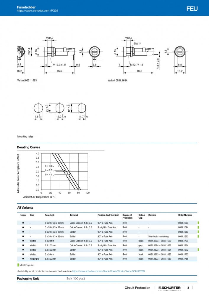 SCHURTER 0031.1761 technical document page 3