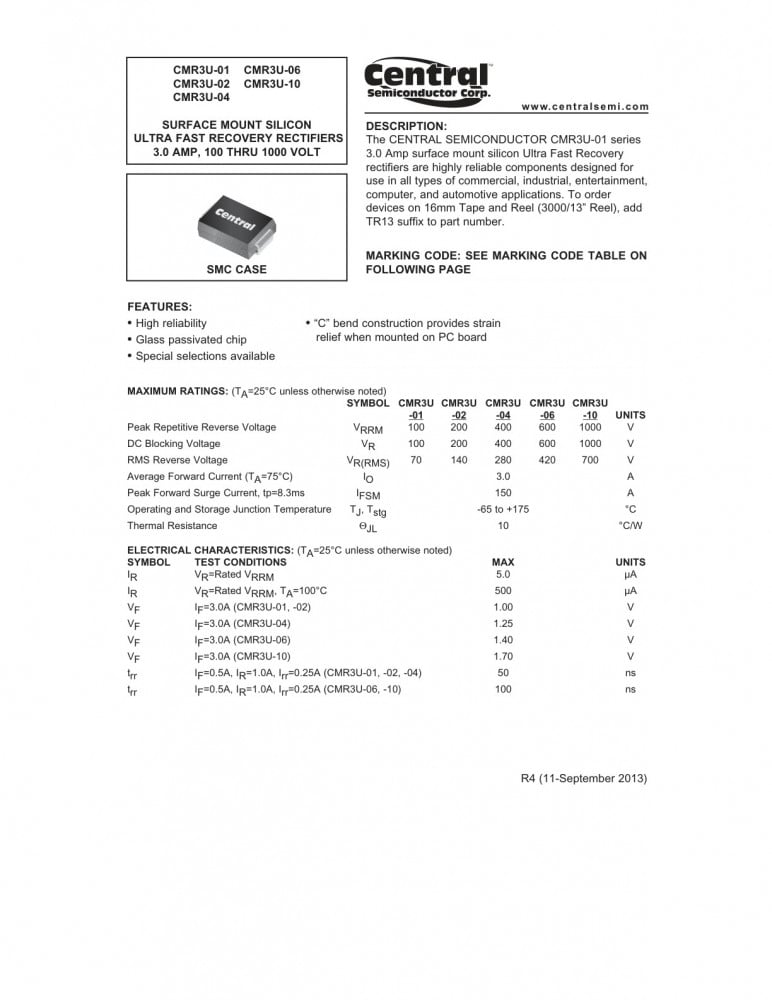 CMR3U-01 datasheet page 1