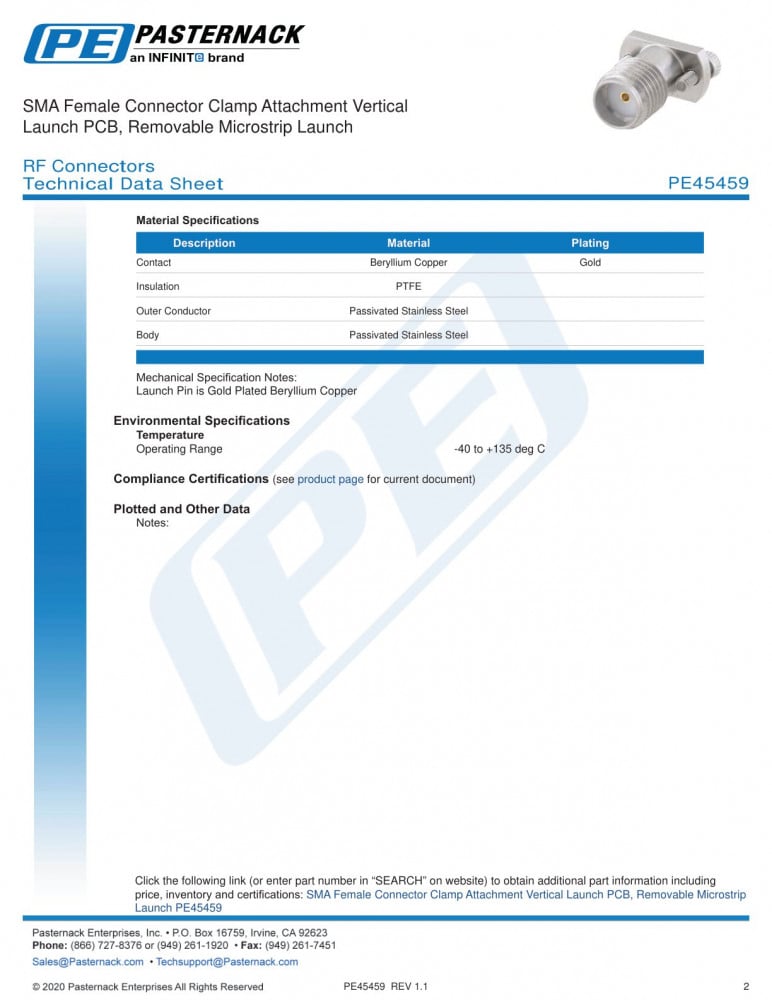 PE45459 datasheet page 2