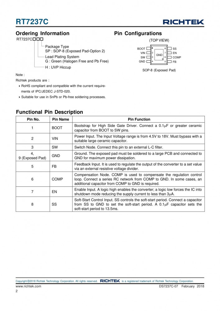 RT7237C datasheet page 2