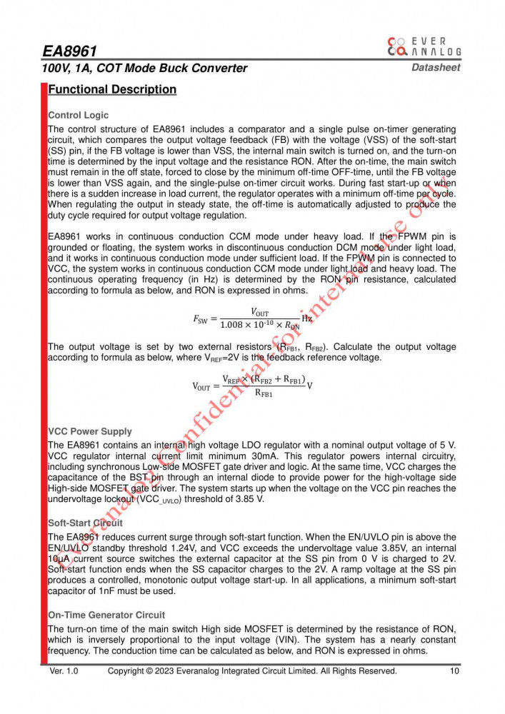 EA8961SCR datasheet page 10
