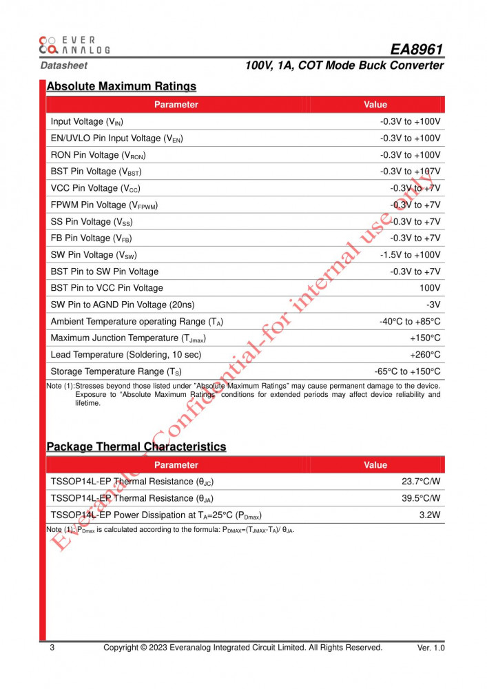 EA8961SCR datasheet page 3