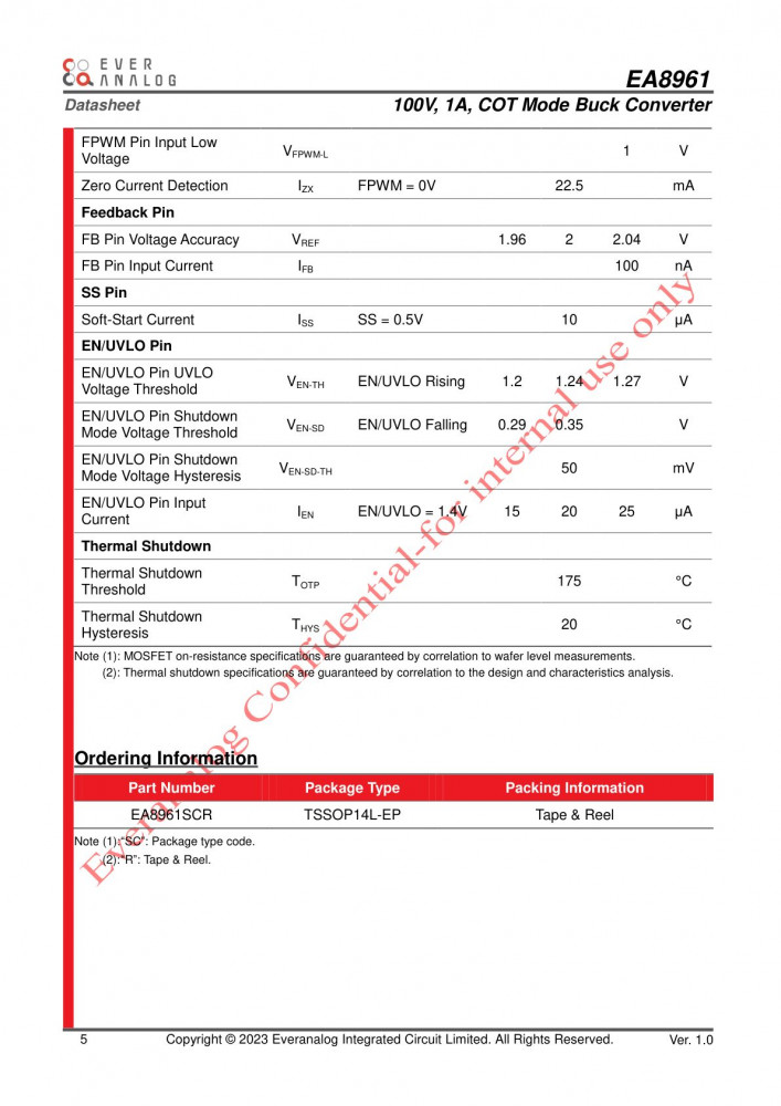 EA8961SCR datasheet page 5