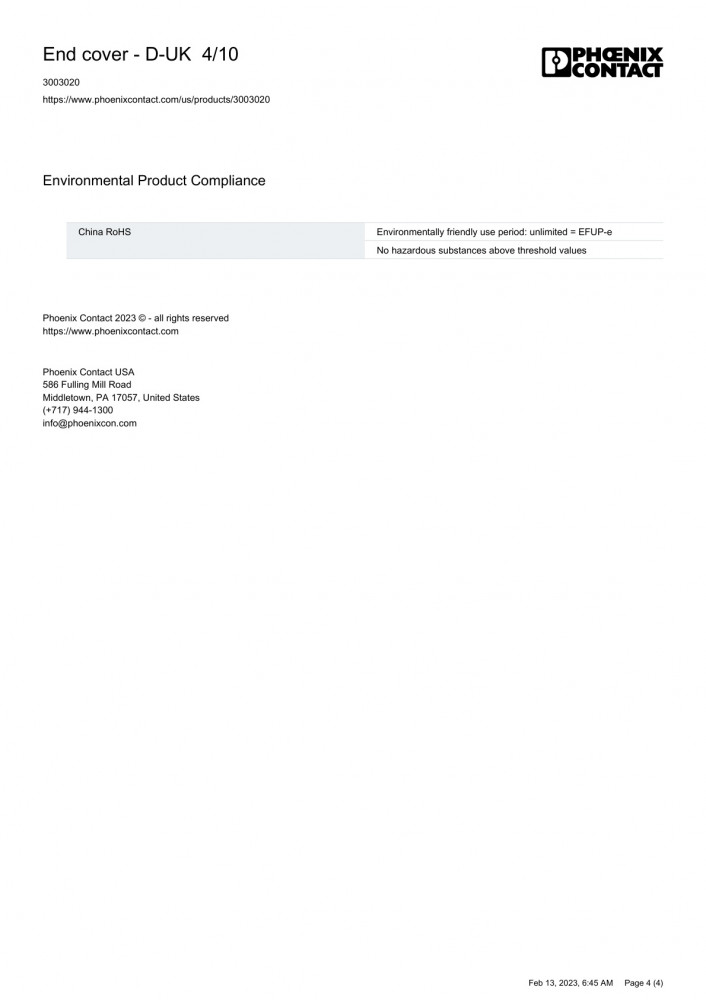 Phoenix Contact 3003020 technical document page 4