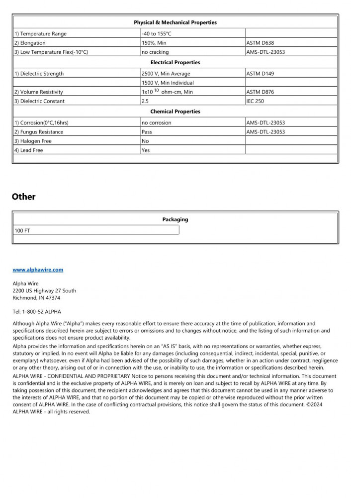 AF-155-1IN technical document page 2