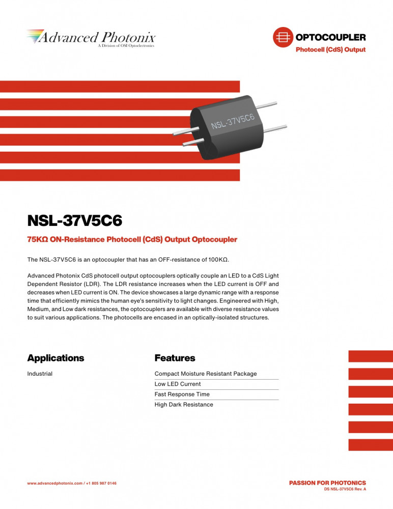 NSL-37V5C6 datasheet page 1