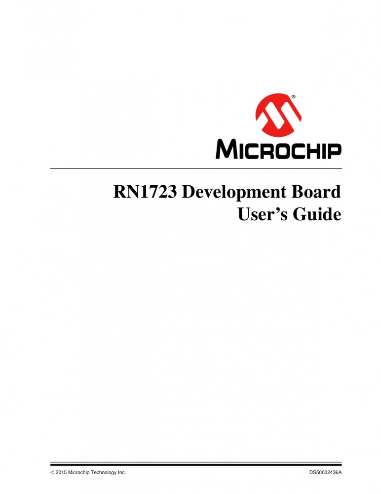 RN1723 Development Board User's Guide page 1
