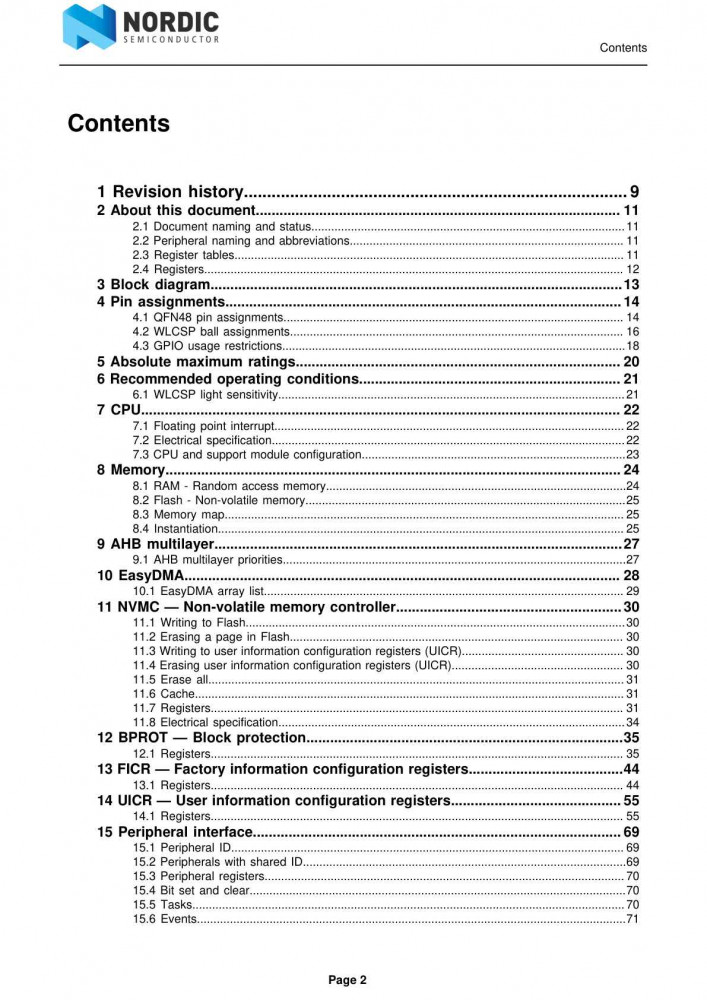 nRF52832 product specification preview 2
