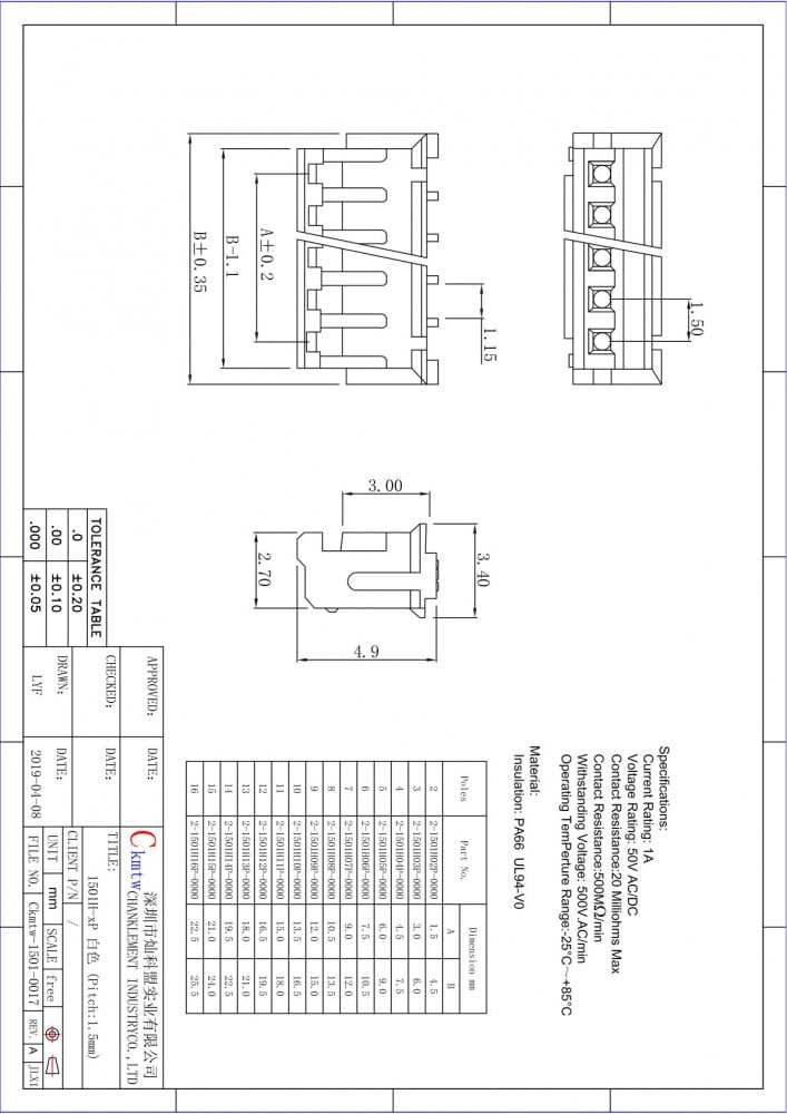 Ckmtw 2-1501H13P-0000 technical drawing