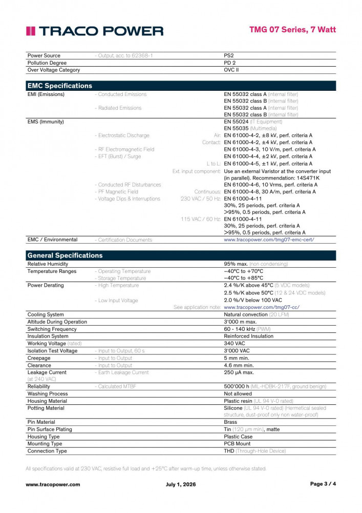 THN 20WIR technical document page 3