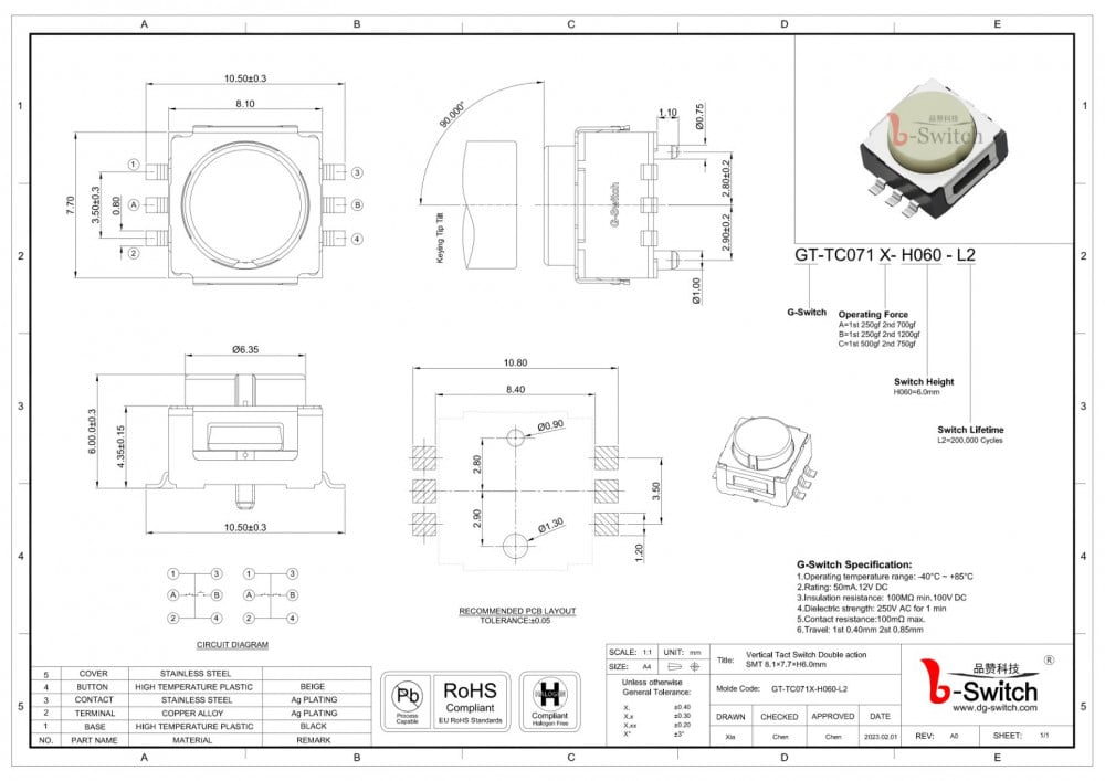 GT-TC071A-H060-L2 technical document preview