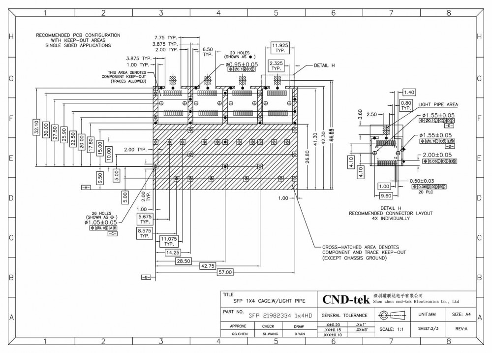 CND-tek SFP 21982334 1x4HD drawing sheet 2