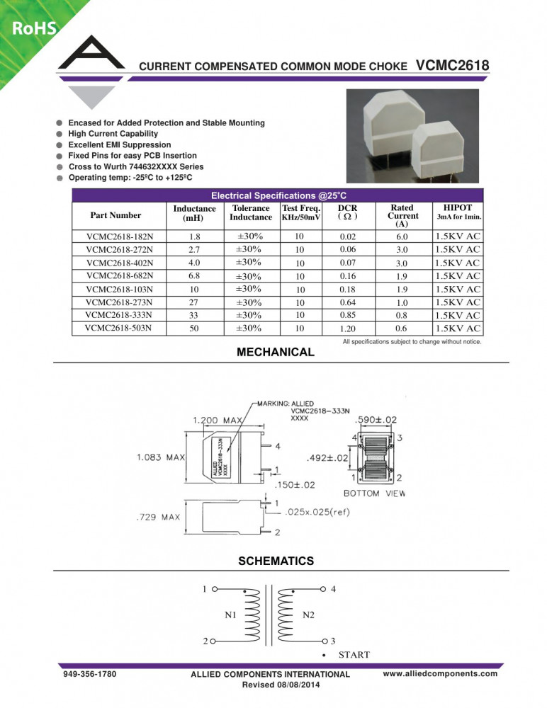 VCMC2618 series product document preview