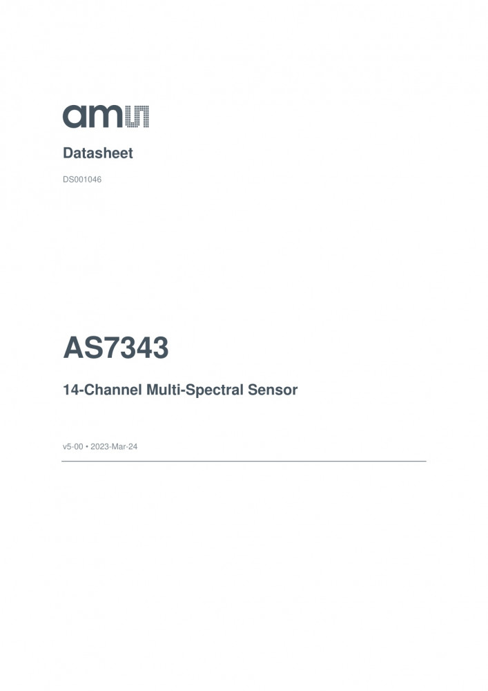 AS7343 datasheet page 2
