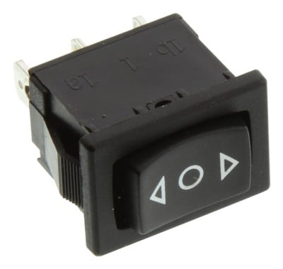 E-Switch R5BBLKREDIF3 Rocker Switch