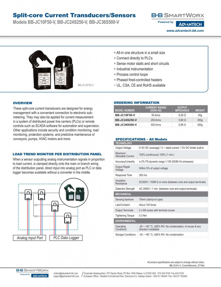 ADVANTECH BB-JC10F50-V datasheet page 1