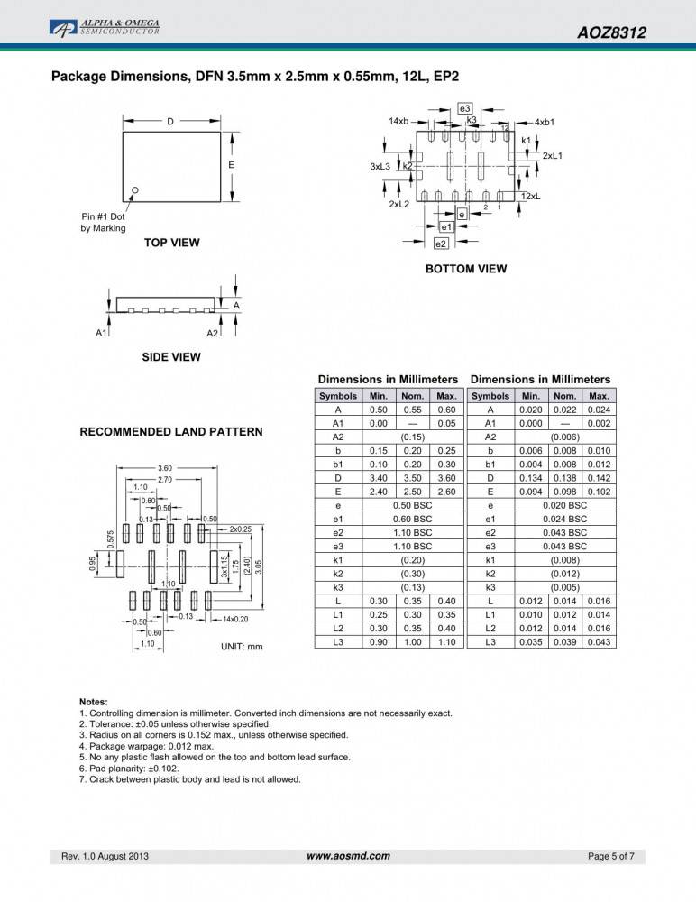 AOZ8312DI datasheet page 5