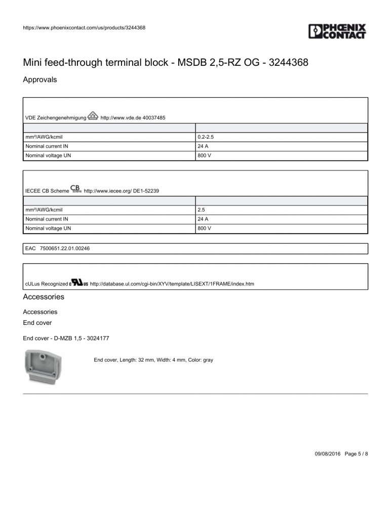 Phoenix Contact 3244368 technical document page 5