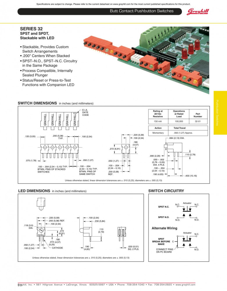 Grayhill Series 32 datasheet page 1