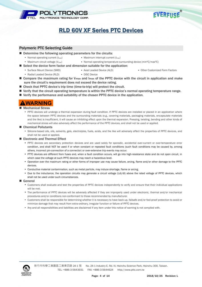 PTTC RLD60P065XMF datasheet page 4