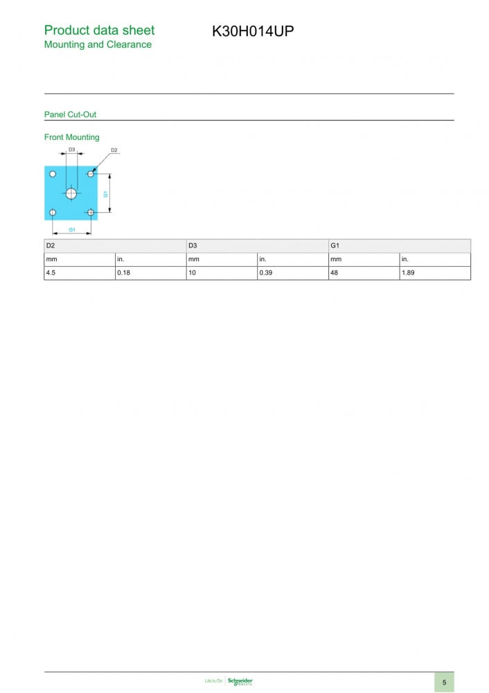 K30H014UP technical document page 5