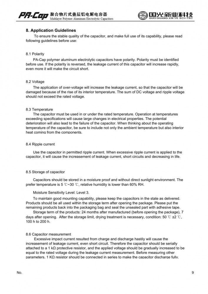 PA600LV337M0D specification page 9
