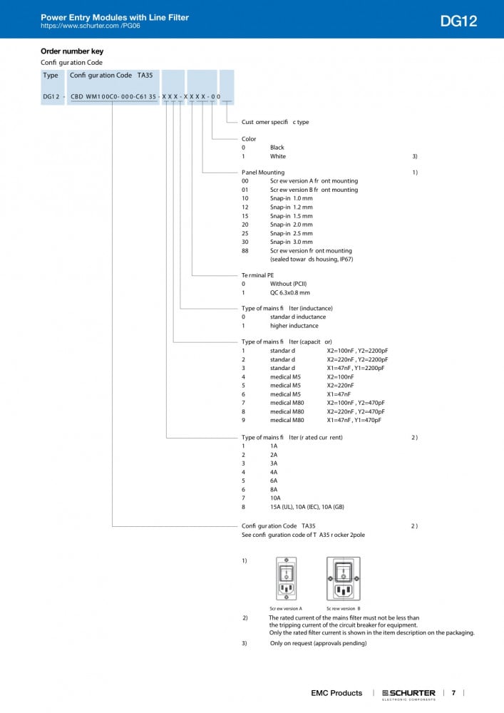 SCHURTER 3-134-976 datasheet page 7