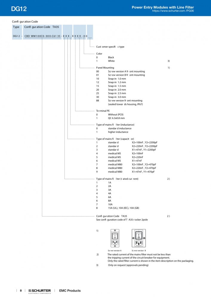 SCHURTER 3-134-976 datasheet page 8