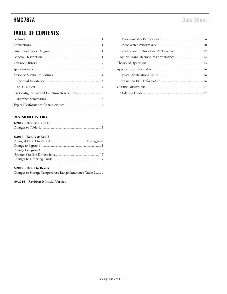 HMC787A datasheet page 2