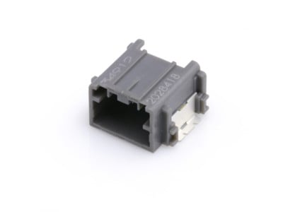 MXP120 Sealed Receptacle, 4 Circuit, Black Housing with Long Shroud (T3-V2-S3 with Backshell, T3-V2-S2 without Backshell), Key C, Dark Gray Insert