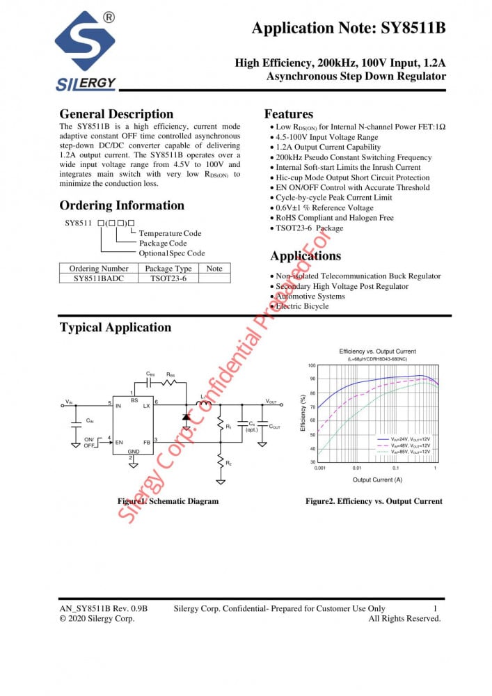 SY8511BADC datasheet page 1