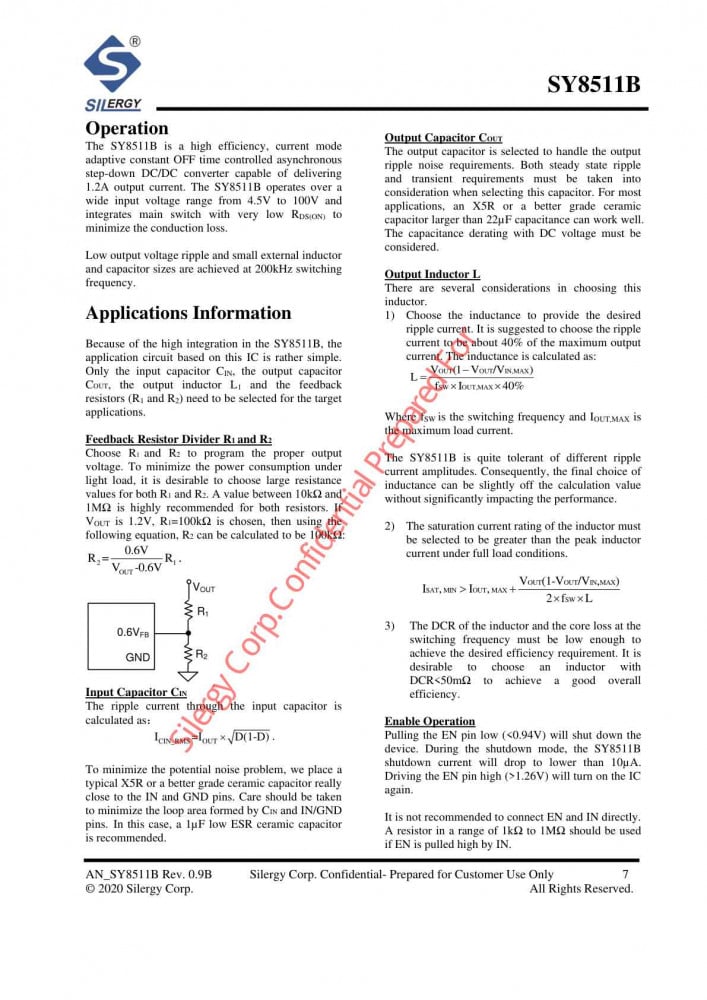 SY8511BADC datasheet page 7