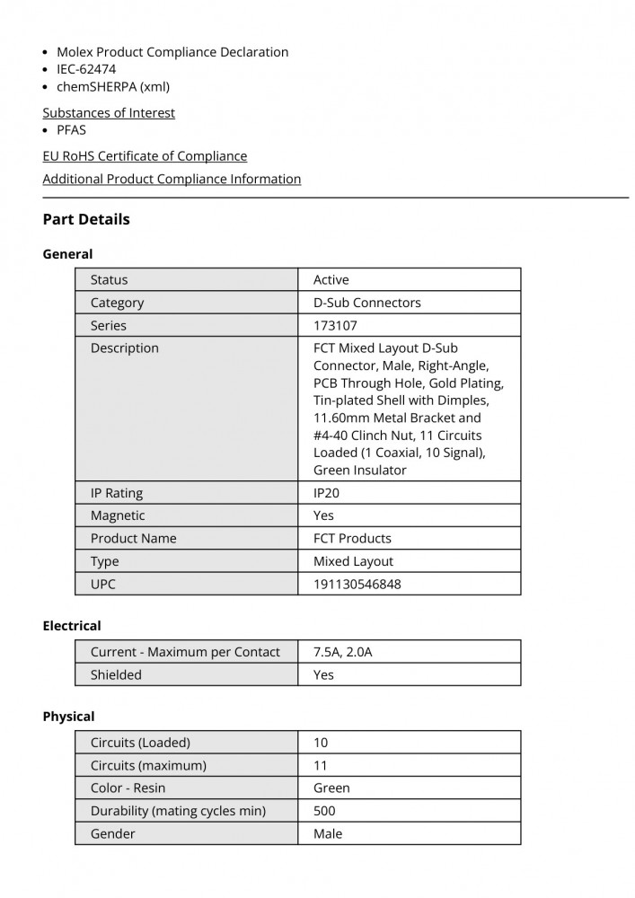 MOLEX 1731071327 drawing preview, page 2