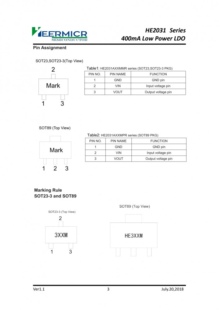 HE2031 datasheet page 3