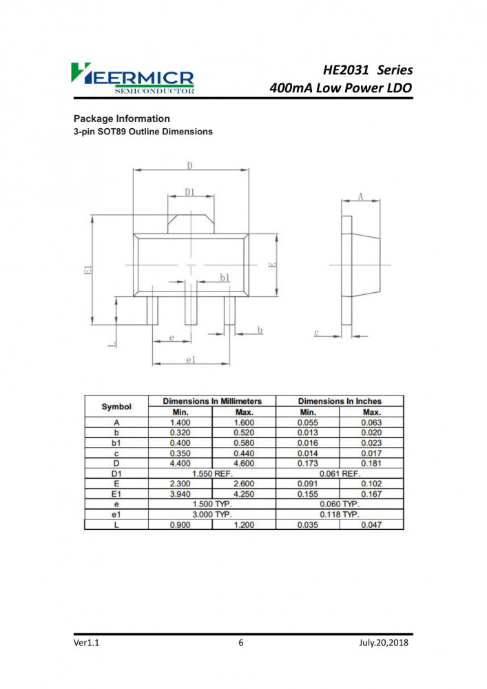 HE2031 datasheet page 6